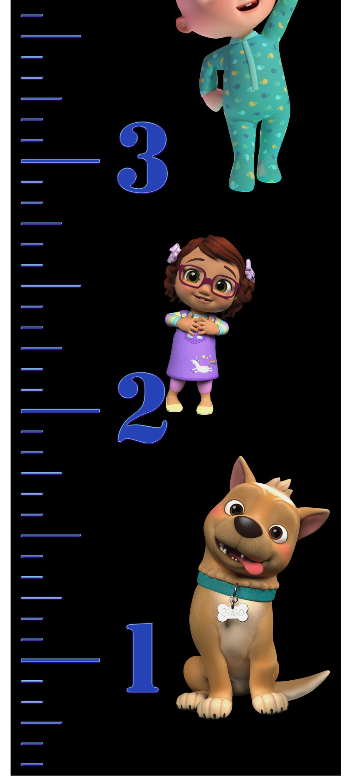 6FT Life Size Growth Chart Coco Melon