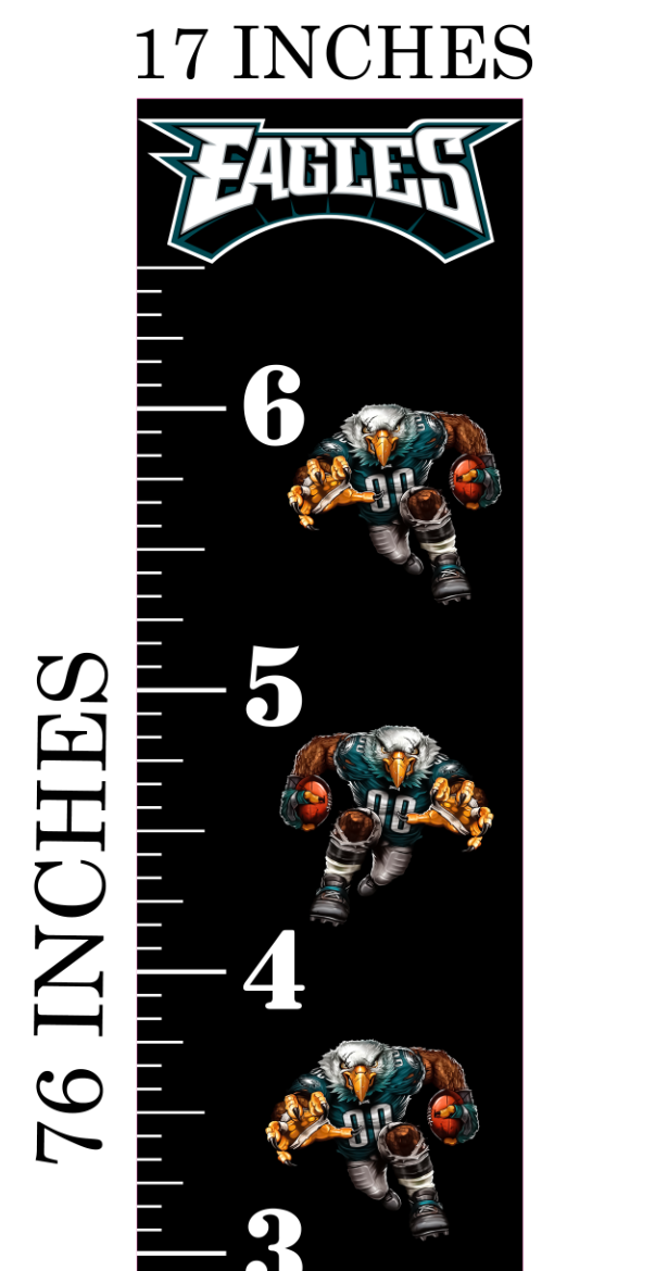 6FT Life Size Growth Chart Philadelphia Eagles