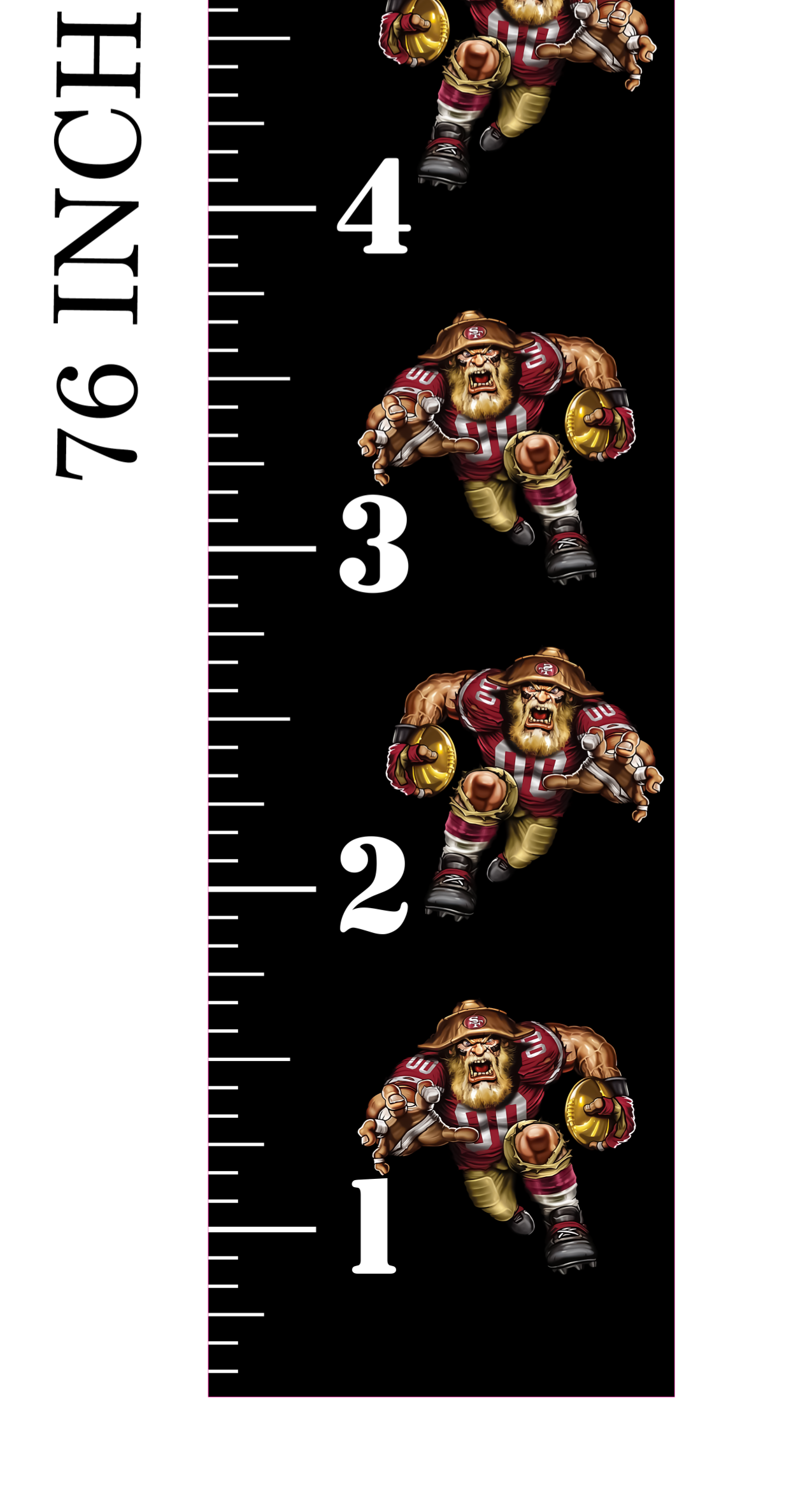 6FT Life Size Growth Chart San Francisco 49ers